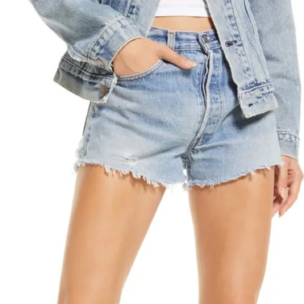 Authorized Vintage 501 Button Fly Denim Shorts 27 - Gem